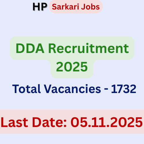 DDA Patwari MTS Recruitment 2025 - All Latest Government Jobs Notifications